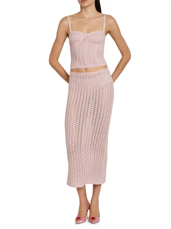 Dolce & Gabbana Bustier Knit Crop Tank