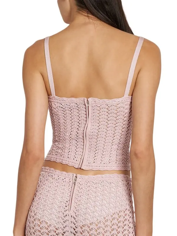 Dolce & Gabbana Bustier Knit Crop Tank