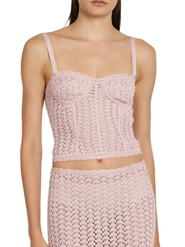 Dolce & Gabbana Bustier Knit Crop Tank
