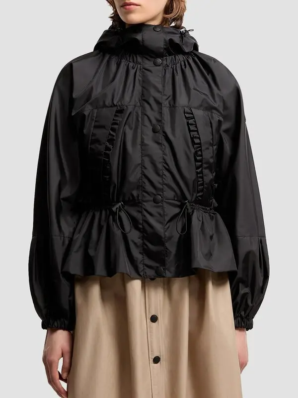Moncler Imaginaire Short Parka Coat In Canvas