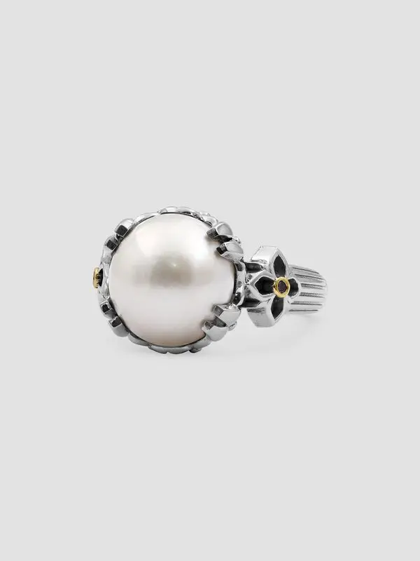 Stephen Dweck Pearlicious Sterling 18k Yellow Gold & Multi-stone Ring