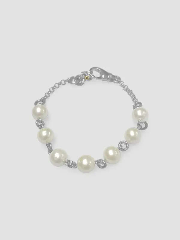 Stephen Dweck Pearlicious Sterling 18k Yellow Gold & Multi-gemstone Bracelet - Silver