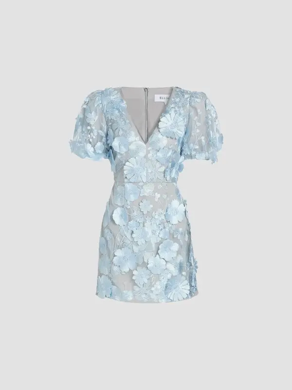 ELLIATT Zayla 3d Floral Mesh Minidress