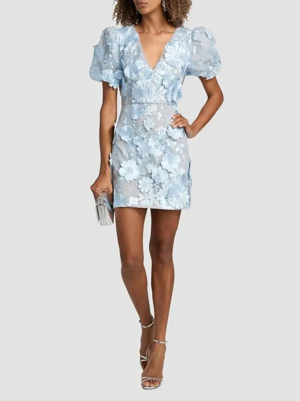 ELLIATT Zayla 3d Floral Mesh Minidress