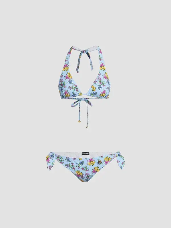 Dolce & Gabbana Floral Tie Bikini