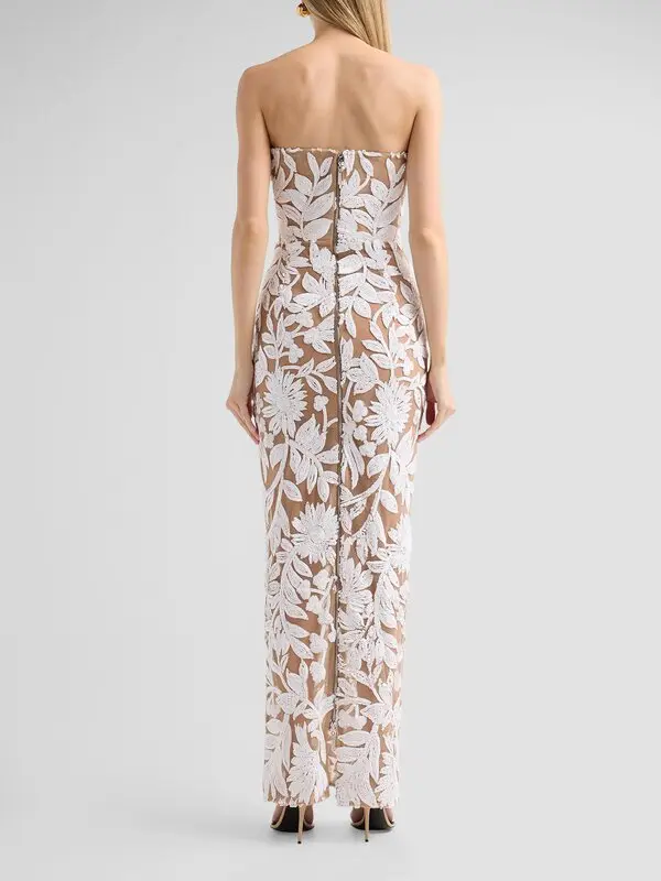 BRONX BANCO Dahlia Strapless Maxi Dress