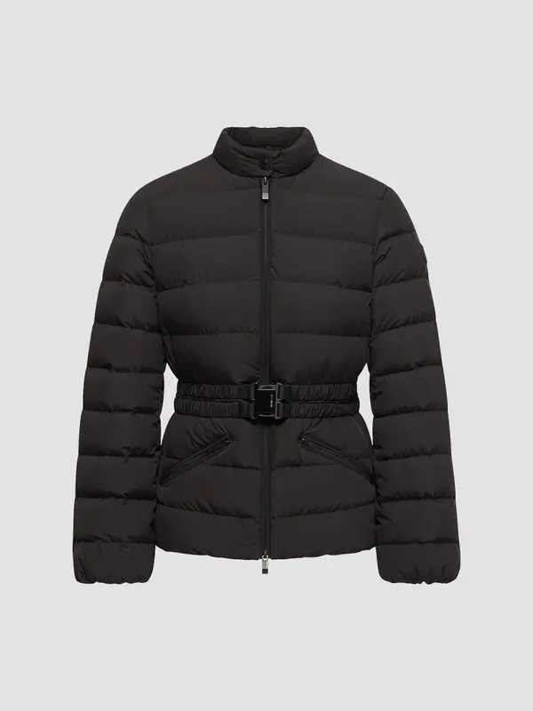 Moncler Esthetique Puffer Coat With Belt - Black