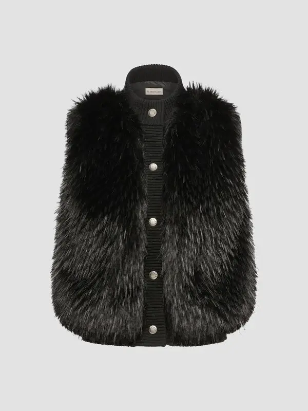 Moncler Down-filled Vest In Wool