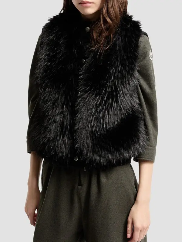 Moncler Down-filled Vest In Wool