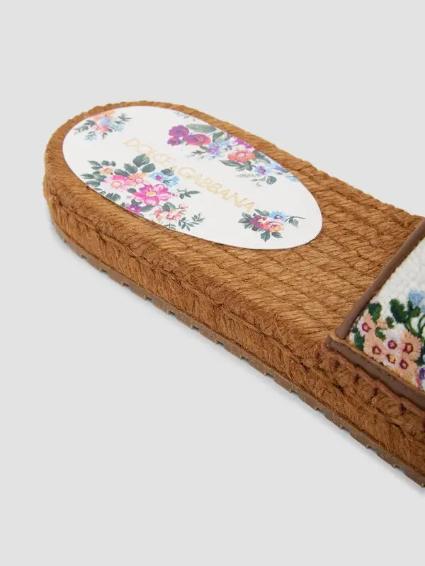Dolce & Gabbana Floral Espadrille Slides