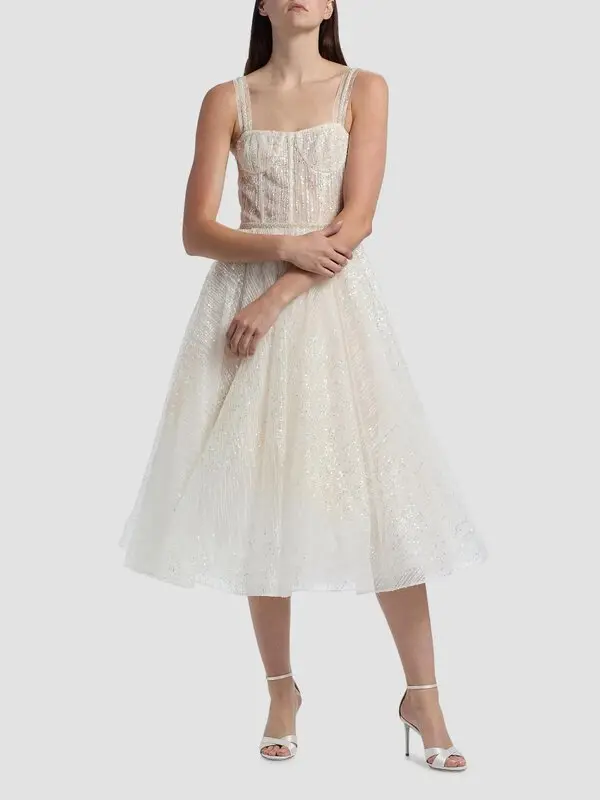 BRONX BANCO Mademoiselle Bridal Midi-dress