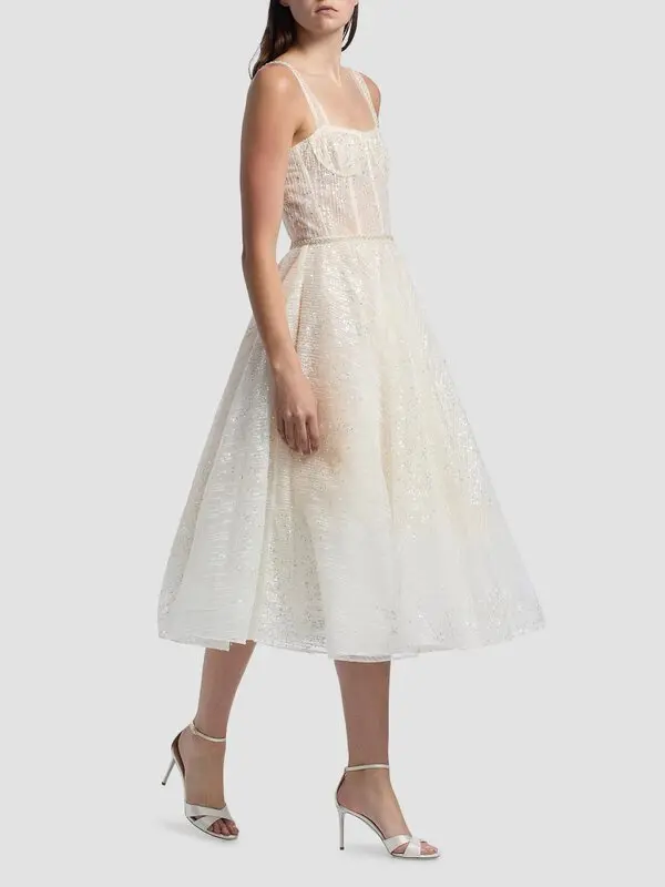 BRONX BANCO Mademoiselle Bridal Midi-dress