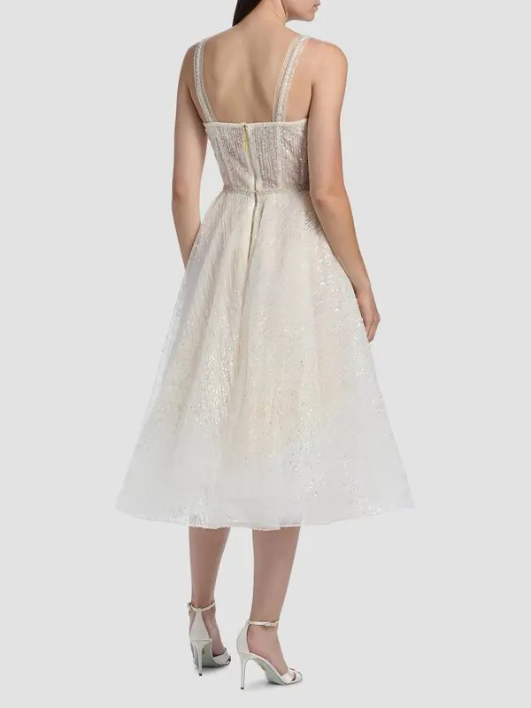 BRONX BANCO Mademoiselle Bridal Midi-dress