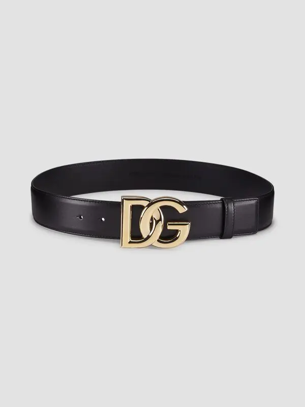 Dolce & Gabbana Dg Logo Leather Belt - Nero