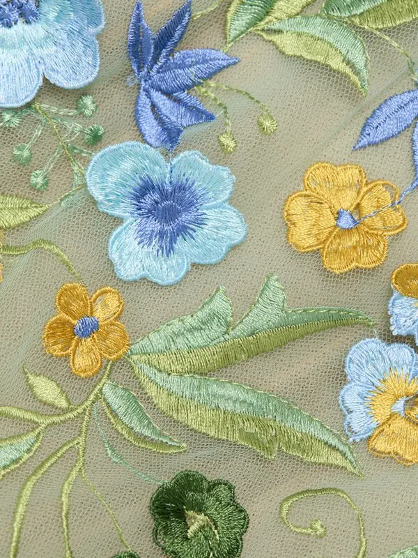 BRONX BANCO Jasmine Maraya Floral Appliqué Strapless Minidress