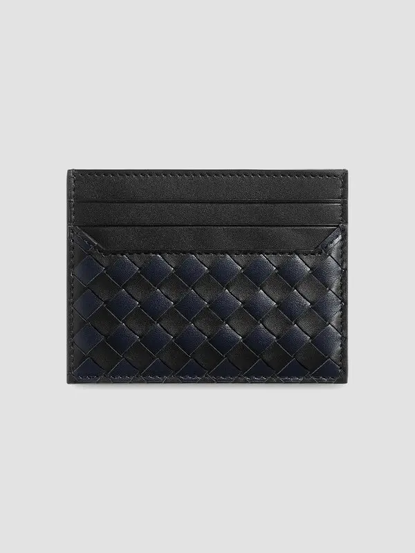 Bottega Veneta Bicolor Intrecciato Piccolo Leather Card Case
