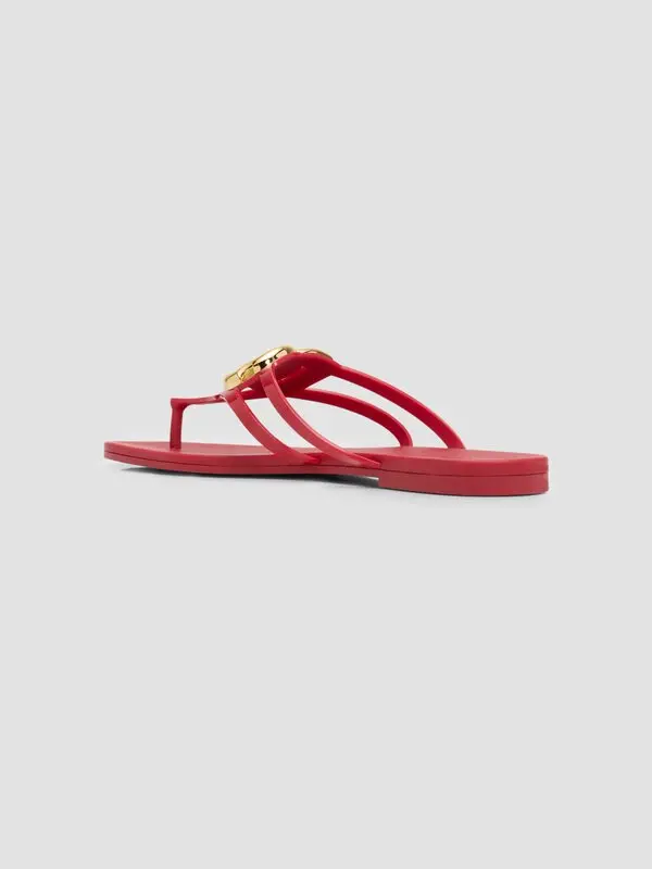 Dolce & Gabbana Logo Jelly Sandals - Red