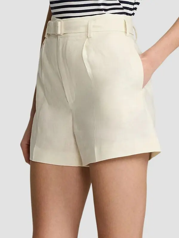 Ralph Lauren Denise Linen Shorts - Cream