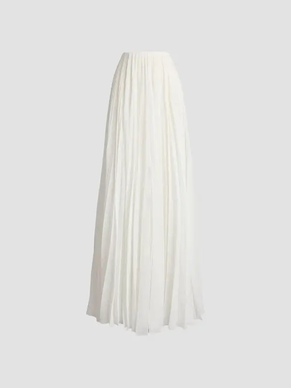 Ralph Lauren Niccola Pleated Jersey Maxi Skirt