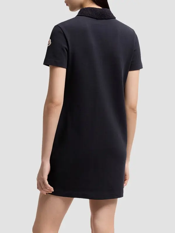 Moncler Polo Dress In Cotton Piquet