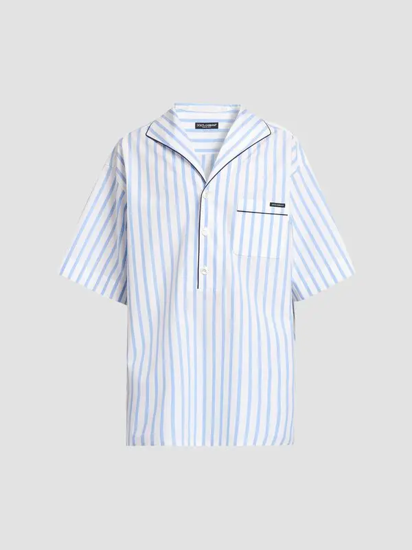 Dolce & Gabbana Striped Cotton-silk Pajama Shirt - Rigato