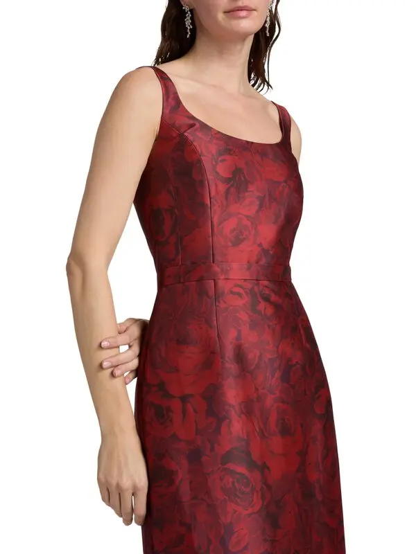 SACHIN BABI Lana Floral Print Satin Gown