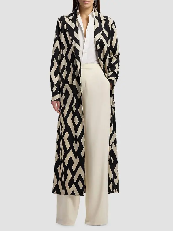 Ralph Lauren Nessa Deco-print Wool Coat
