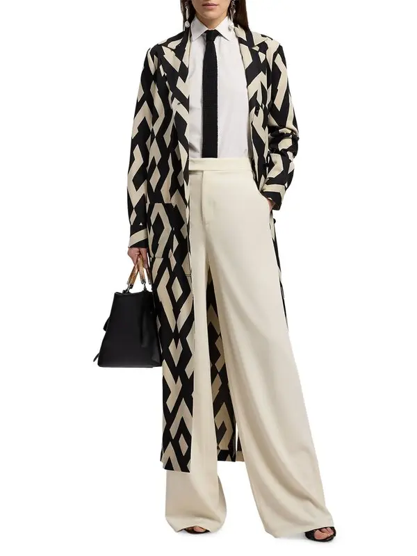 Ralph Lauren Nessa Deco-print Wool Coat
