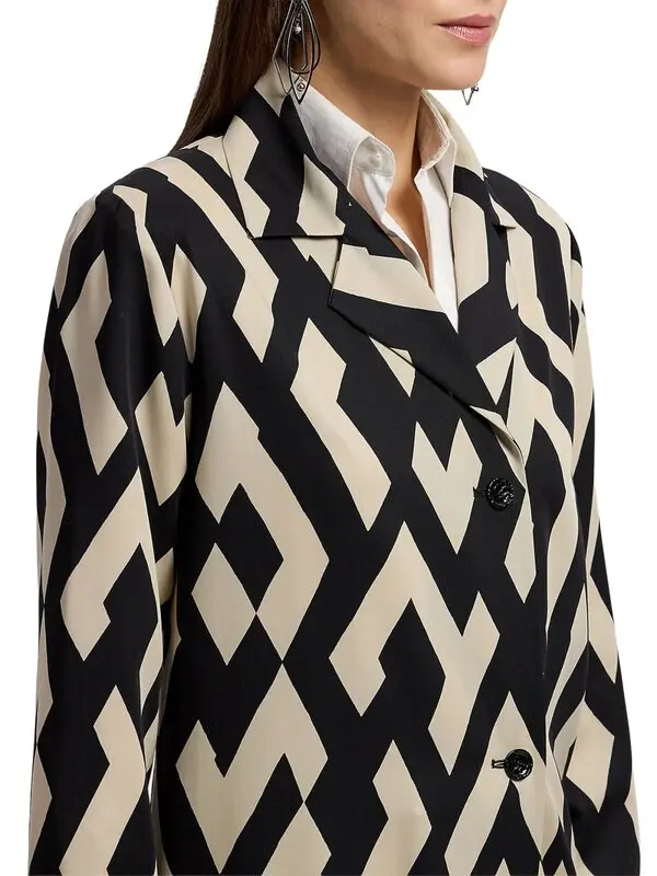 Ralph Lauren Nessa Deco-print Wool Coat