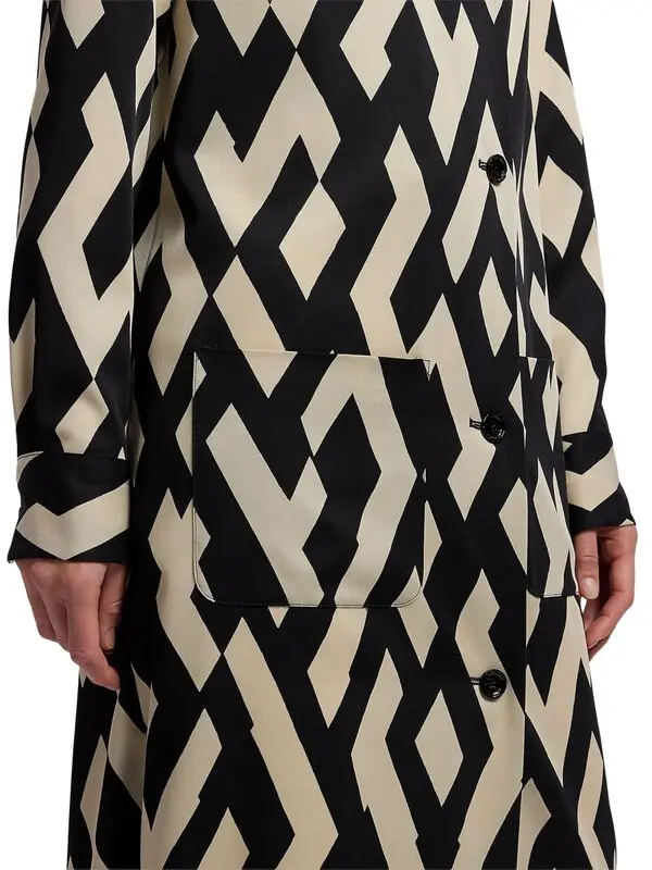 Ralph Lauren Nessa Deco-print Wool Coat