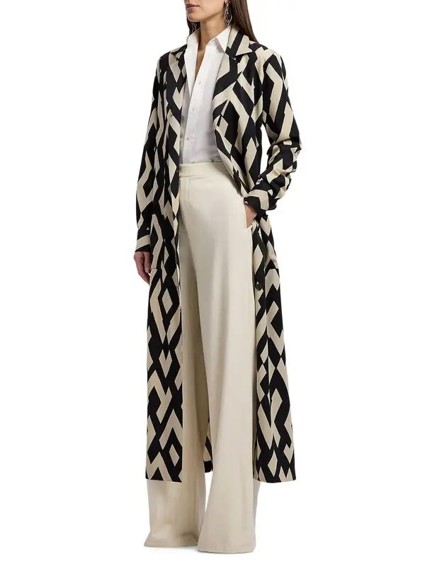 Ralph Lauren Nessa Deco-print Wool Coat