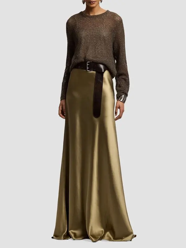 Ralph Lauren Metallic Mesh Boatneck Sweater