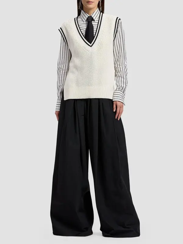 Ralph Lauren Vannesa Poplin Wide-leg Pants