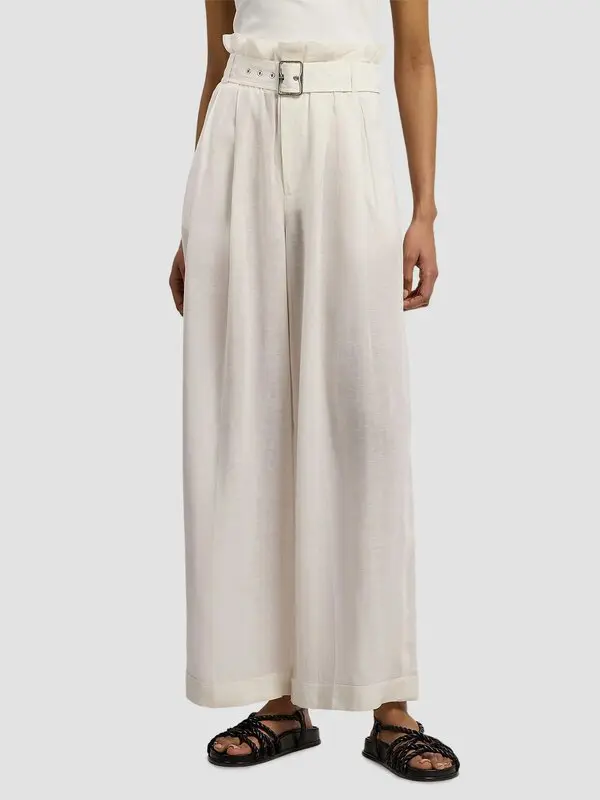 Ralph Lauren Alanna Voile Wide-leg Pants
