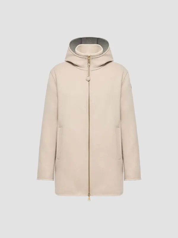 Moncler Hemiptere 3-in-1 Hooded Puffer Jacket In Wool And Cashmere - Light Beige