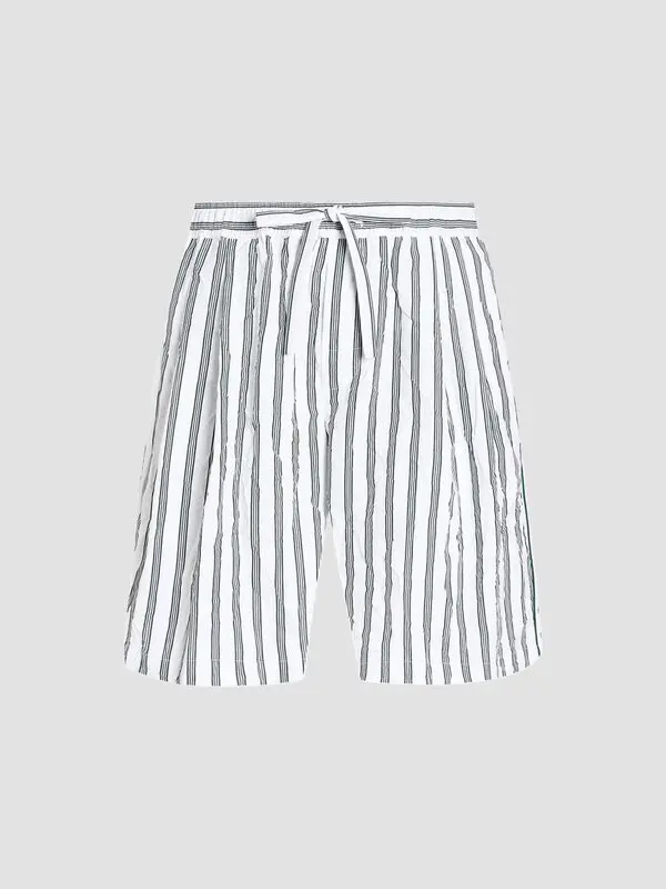 Dolce & Gabbana Cotton-silk Striped Shorts