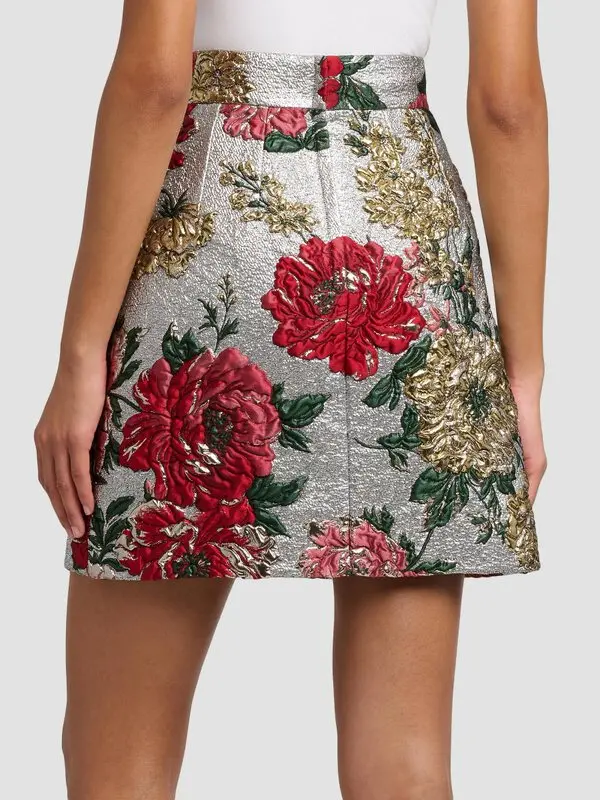Dolce & Gabbana Floral Brocade Miniskirt