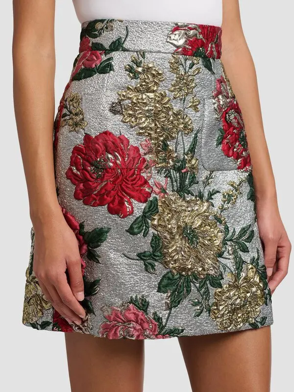 Dolce & Gabbana Floral Brocade Miniskirt