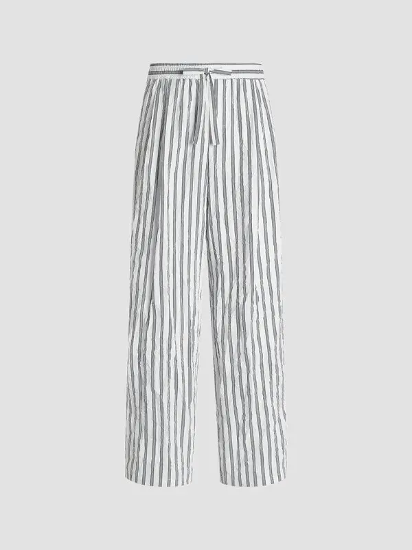 Dolce & Gabbana Striped Cotton-blend Drawstring Pants