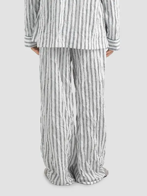 Dolce & Gabbana Striped Cotton-blend Drawstring Pants