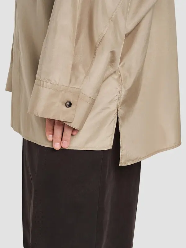 Bottega Veneta Washed Silk Taffeta Overshirt