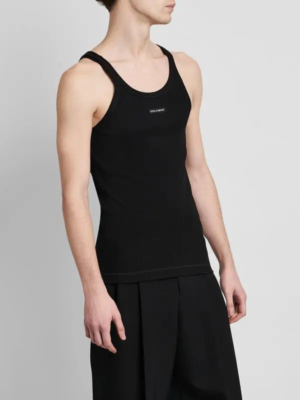 Dolce & Gabbana Etichetta Cotton Tank