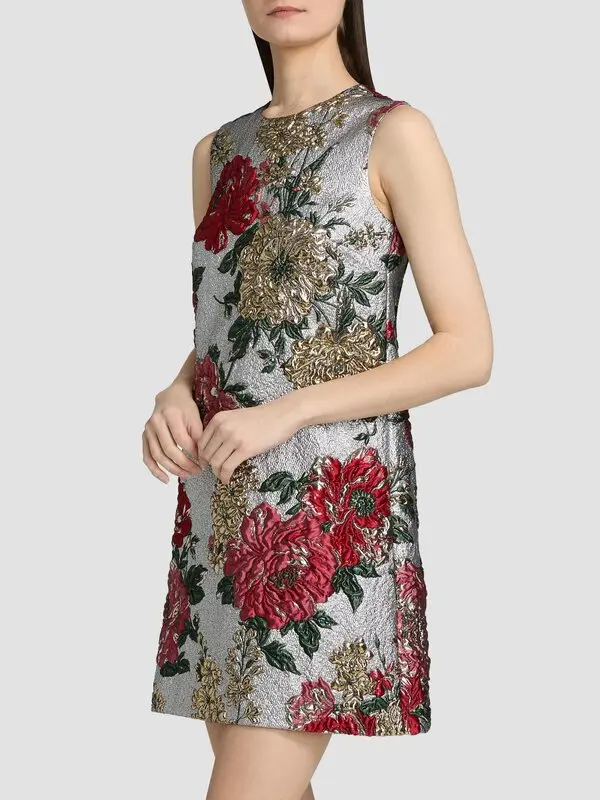 Dolce & Gabbana Floral Matelassé Minidress