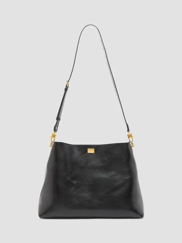 Dolce & Gabbana Tumbled Leather Shoulder Bag - Nero