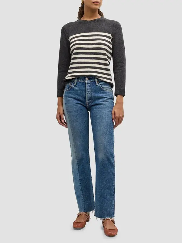 Moussy Vintage Westchase Pieced Mid-rise Straight-leg Jeans