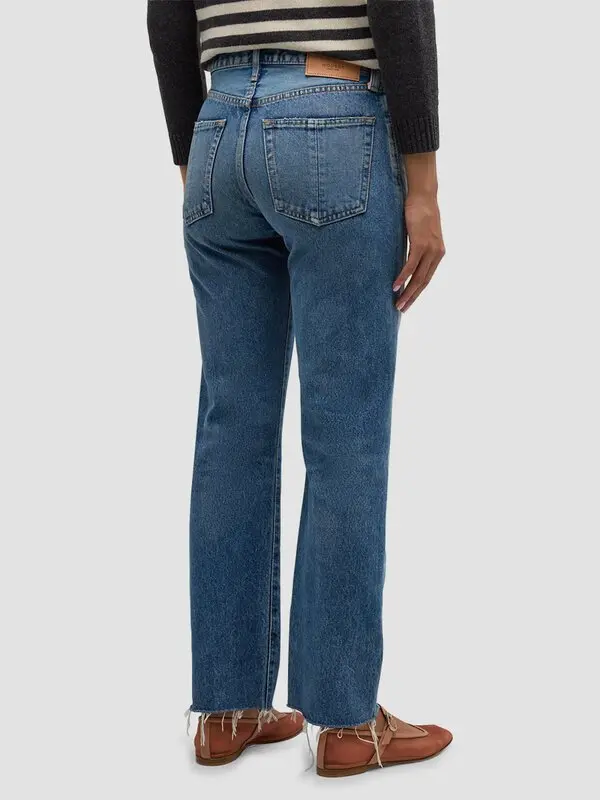 Moussy Vintage Westchase Pieced Mid-rise Straight-leg Jeans