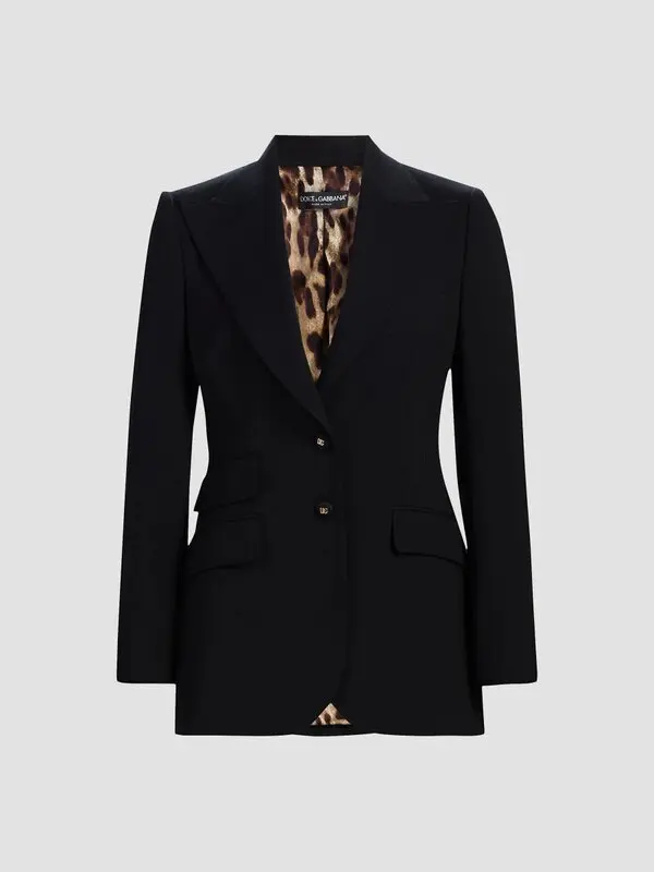 Dolce & Gabbana Stretch-wool Two-button Blazer - Nero