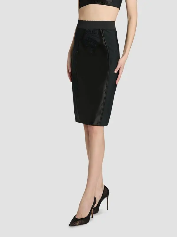 Dolce & Gabbana Lace-panel Pencil Skirt