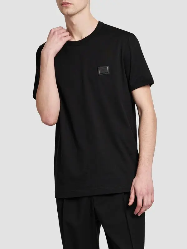 Dolce & Gabbana Logo Patch Cotton T-shirt
