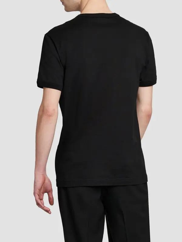 Dolce & Gabbana Logo Patch Cotton T-shirt